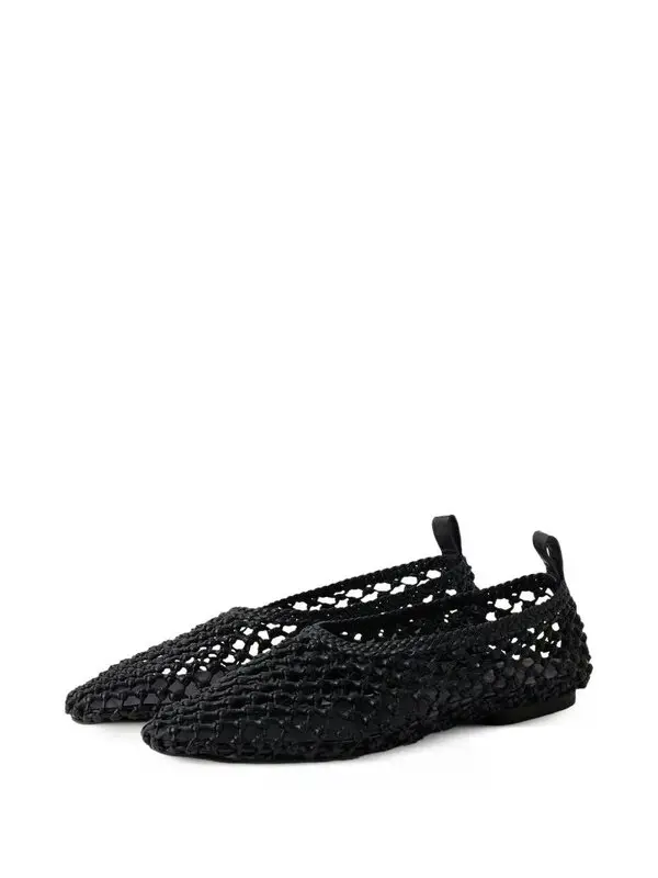 Soeur Woven Leather Ballet Flats