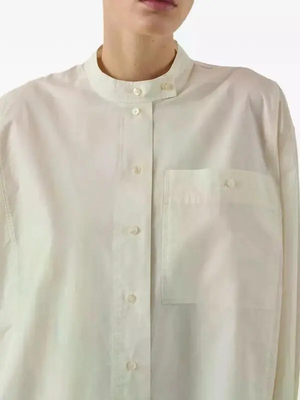 Soeur Off-white Band Collar Shirt