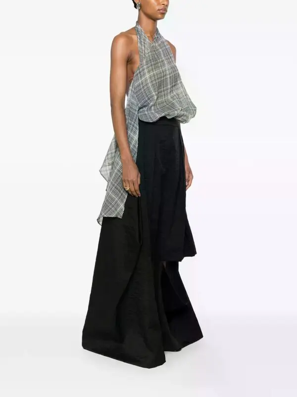 Coperni Check Pattern Halterneck Top
