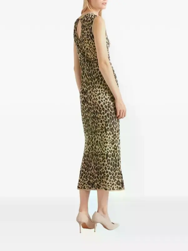 Marella Sleeveless Leopard-print Dress