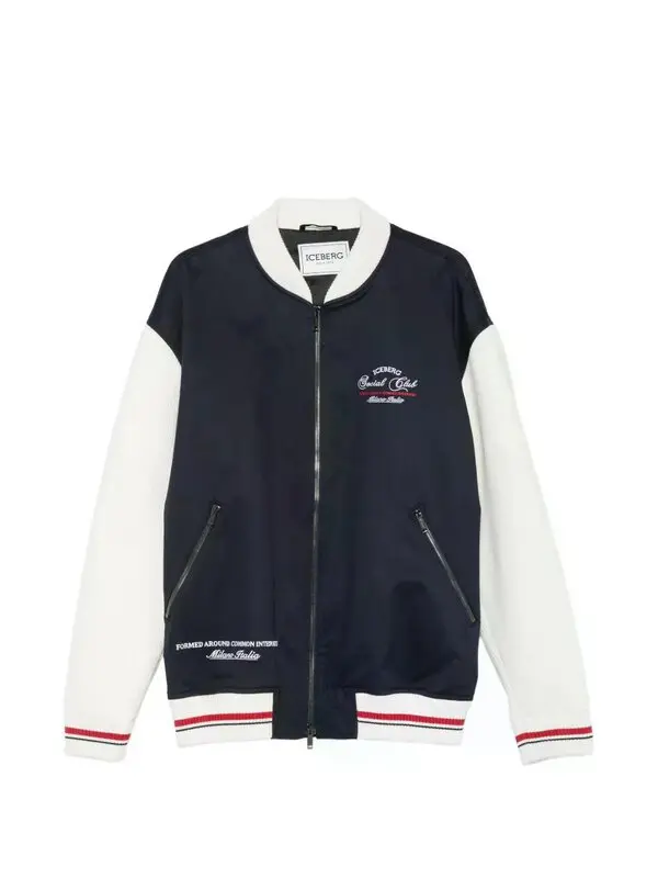 Iceberg Embroidered Logo Bomber Jacket