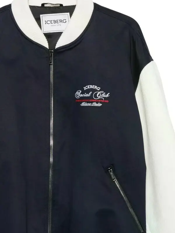 Iceberg Embroidered Logo Bomber Jacket