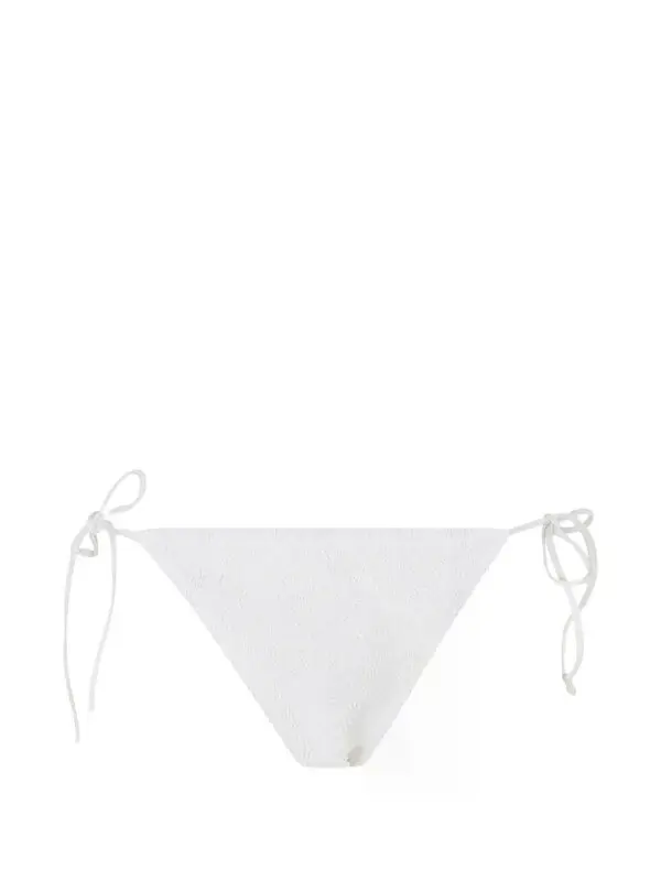 MC2 SAINT BARTH Virgo Crinkle Effect Bikini Bottoms - White