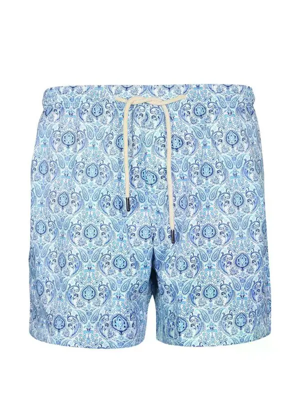 PENINSULA SWIMWEAR Paisley Print Swim Shorts - Blue