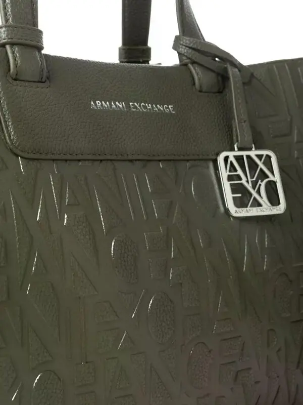 Armani Exchange Embossed Logo Tote Bag