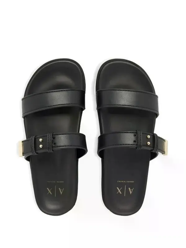 Armani Exchange Two-strap Buckled Sandals