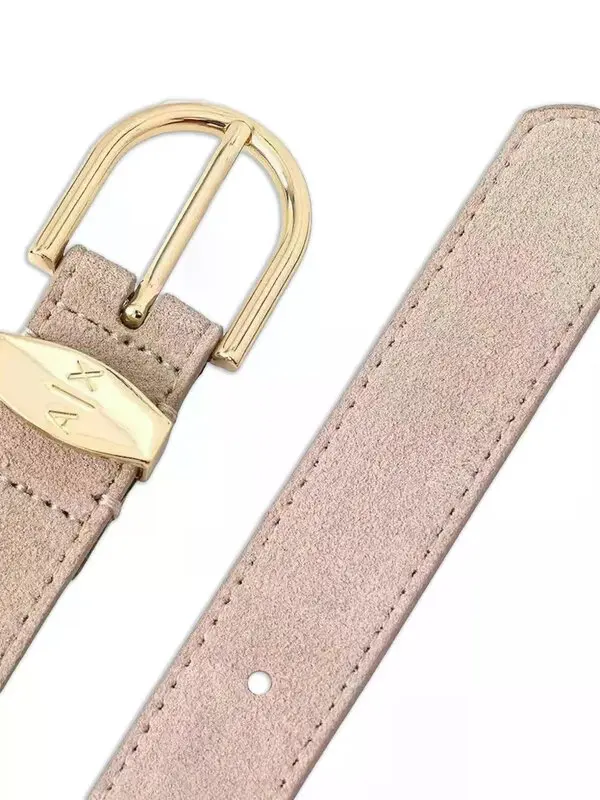 Armani Exchange Logo Detail Leather Belt