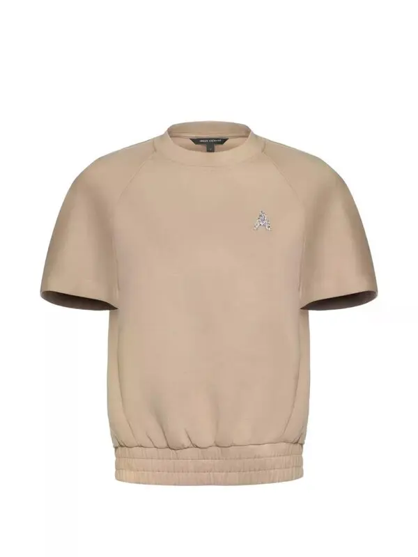 Armani Exchange Embellished Logo Crewneck Top