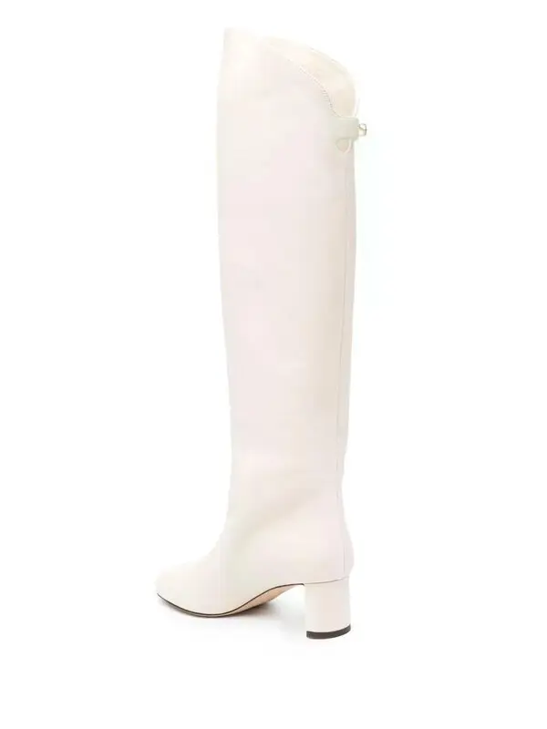 MAISON SKORPIOS 50mm Knee-high Leather Boots