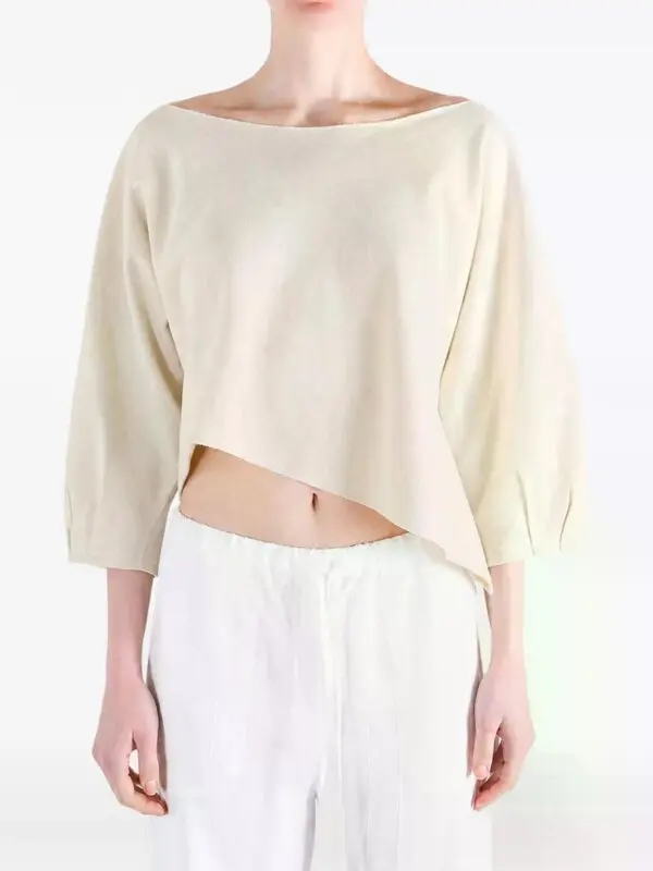 CORTANA Asymmetric Cropped Top