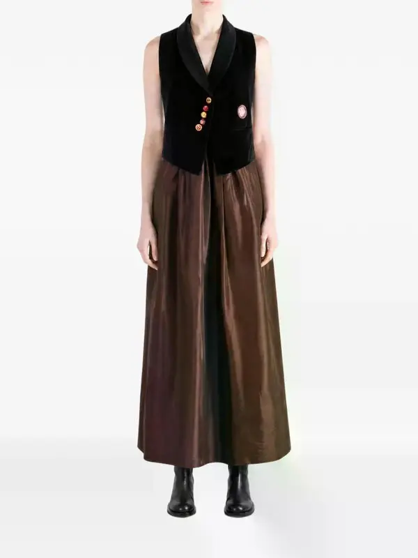 COMMUNS Velvet-panelled Shawl-lapel Jacket