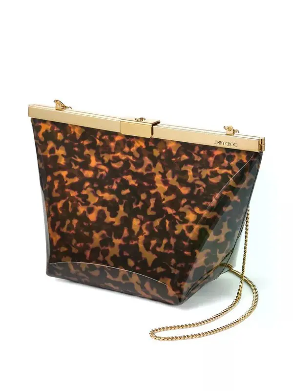 JIMMY CHOO Ganache Tortoiseshell-effect Clutch Bag