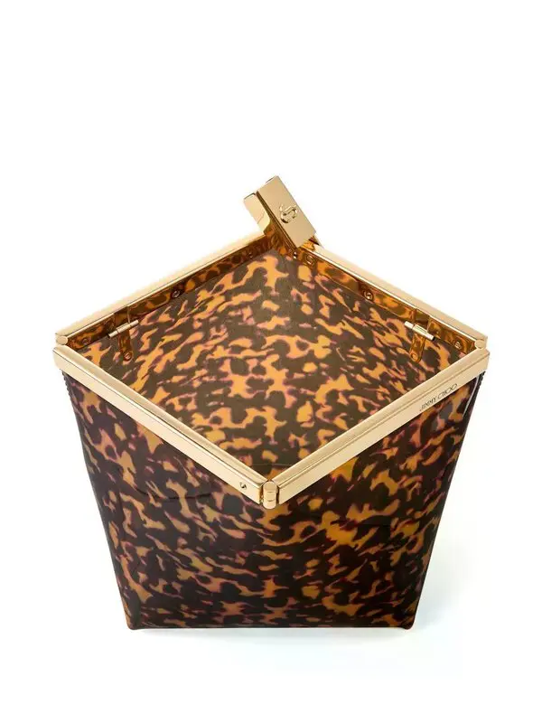 JIMMY CHOO Ganache Tortoiseshell-effect Clutch Bag
