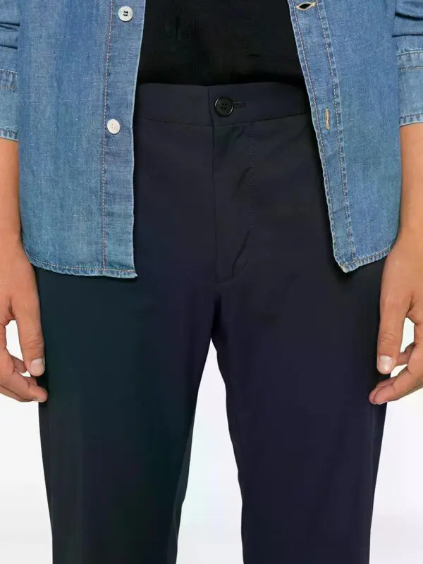 Incotex Navy Elasticated Waistband Trousers - Blue