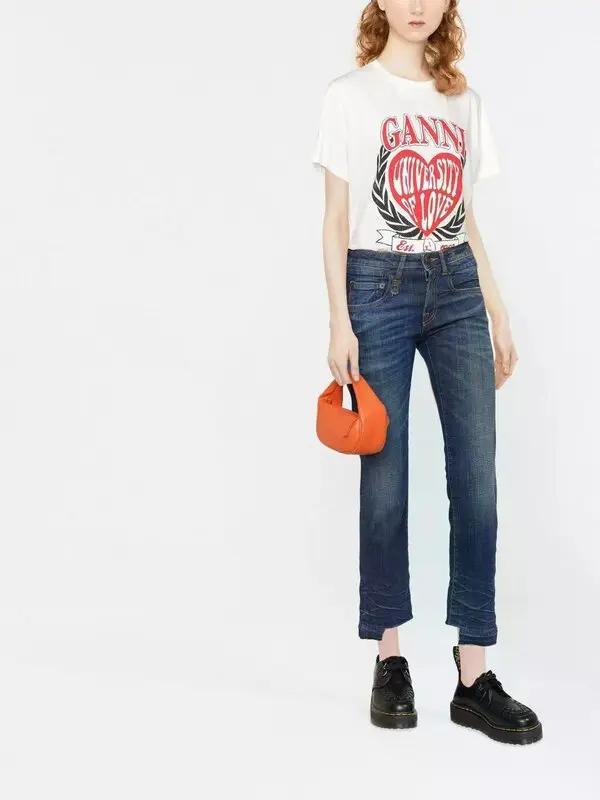 R13 Mid-rise Cropped Jeans - Blue