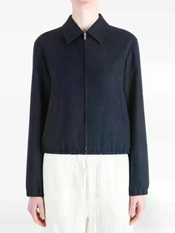 Auralee Zip-up Elasticated Hem Jacket