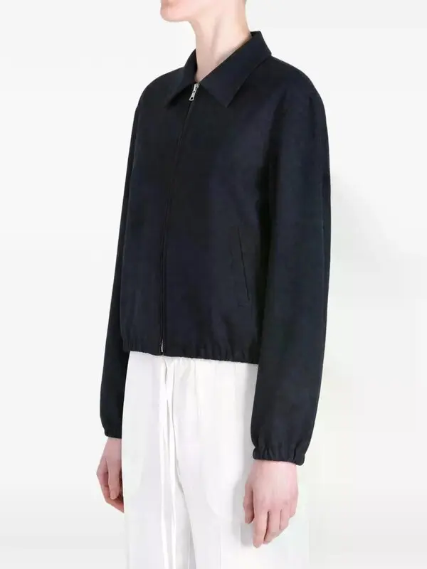 Auralee Zip-up Elasticated Hem Jacket