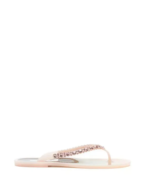 Menghi Crystal Embellished Thong Sandals
