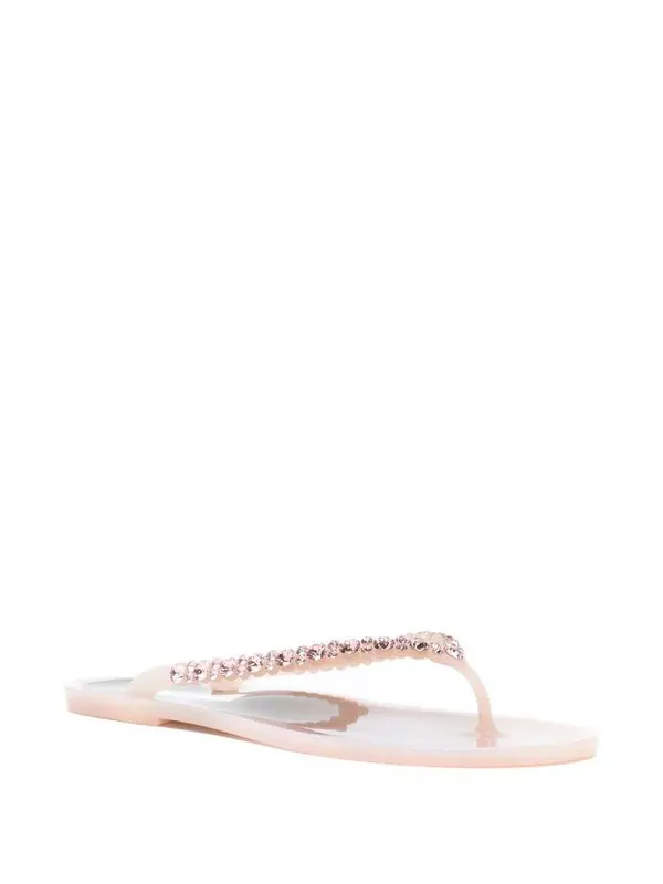 Menghi Crystal Embellished Thong Sandals