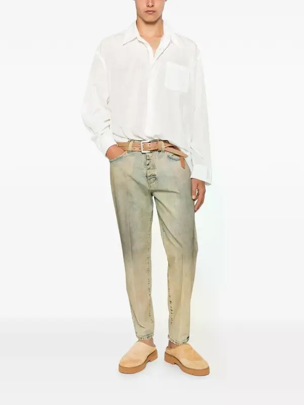 BONHEUR Acid Wash Tapered Jeans