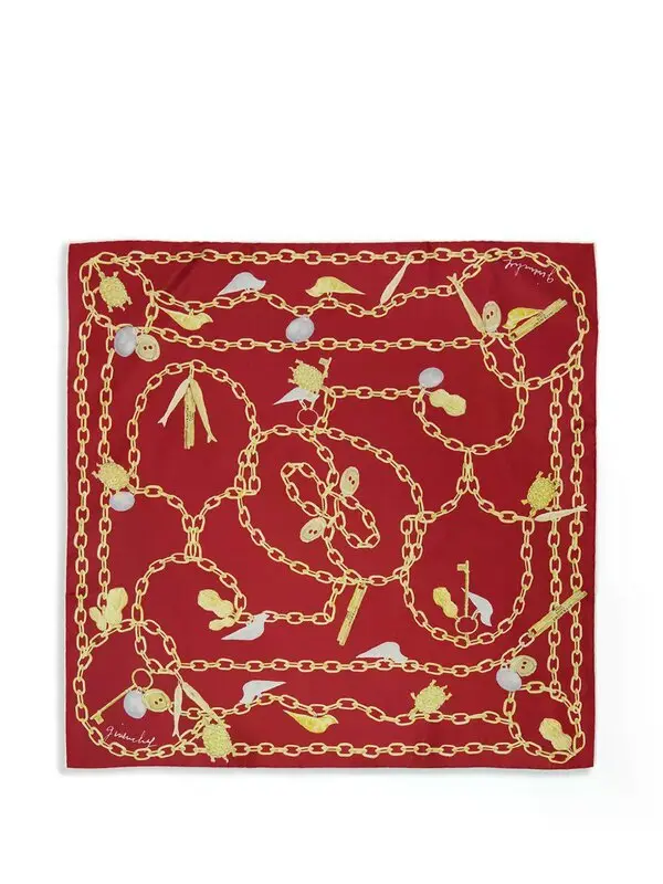 Givenchy Charm-print Silk Scarf - Red