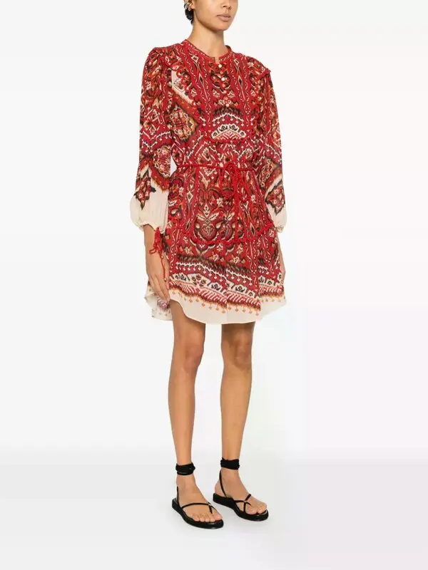 Farm Rio Geometric Pattern Mini Dress