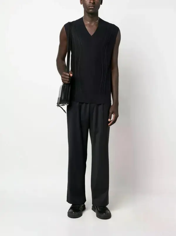 Viktor & Rolf V-neck Cable Knit Sweater