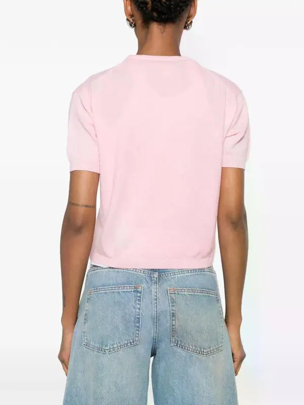 N°21 Logo-patch Short-sleeve Sweater