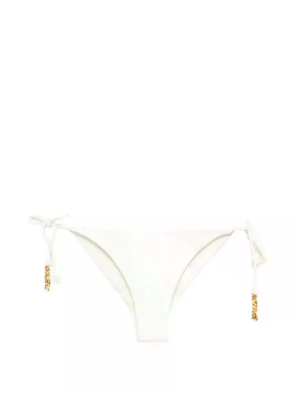 AGUA DE COCO Embellished Bikini Bottoms - Neutrals