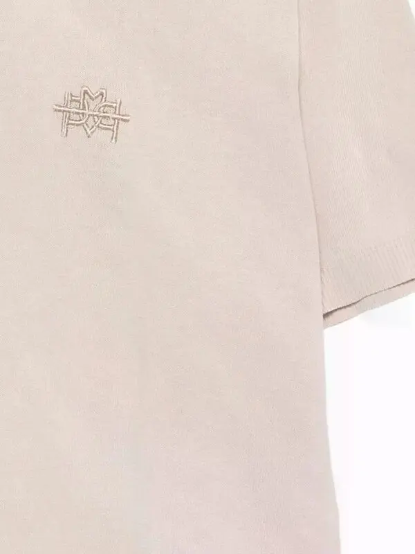 MVP WARDROBE Embroidered T-shirt - Neutrals