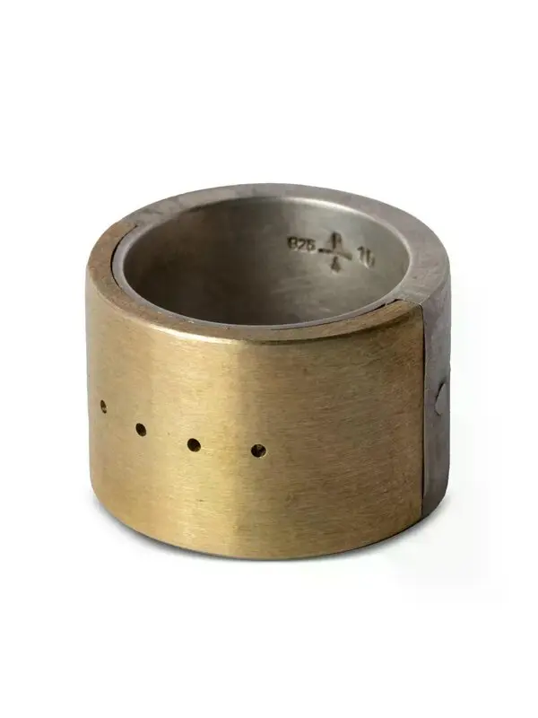 PARTS OF FOUR Sistema Perforated Detail Ring - Gold