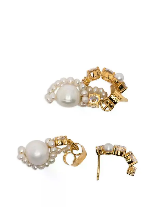 Completedworks Pearl Zirconium Drop Earrings
