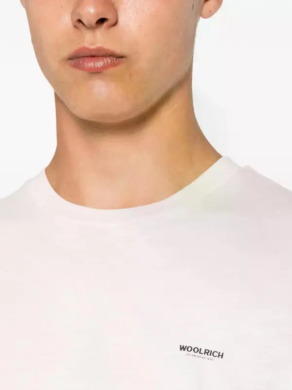 Woolrich Logo-print Slub-texture T-shirt