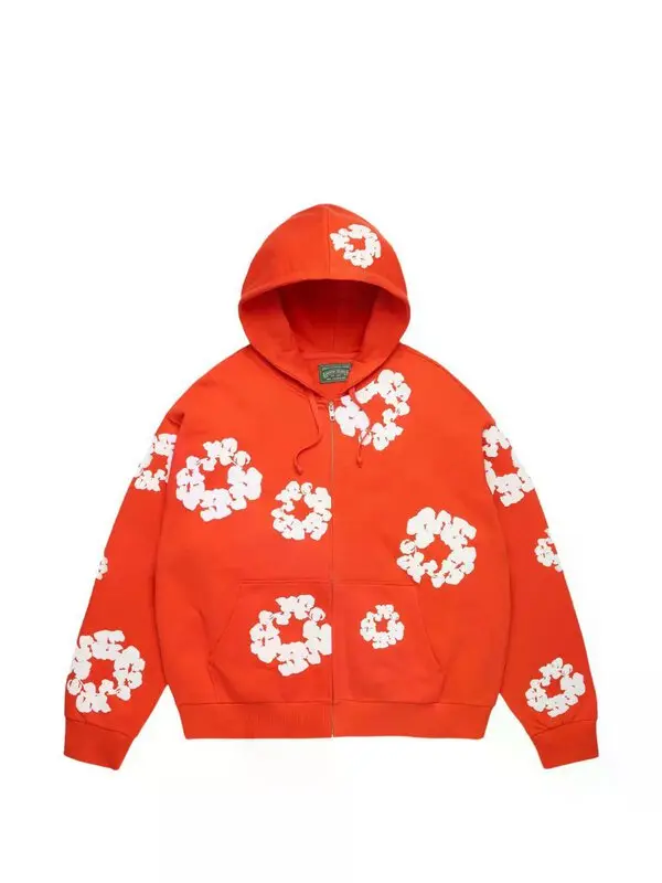 DENIM TEARS Wreath Cotton Hoodie - Orange