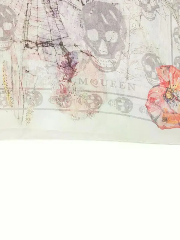 Alexander McQueen Skull Floral-print Scarf