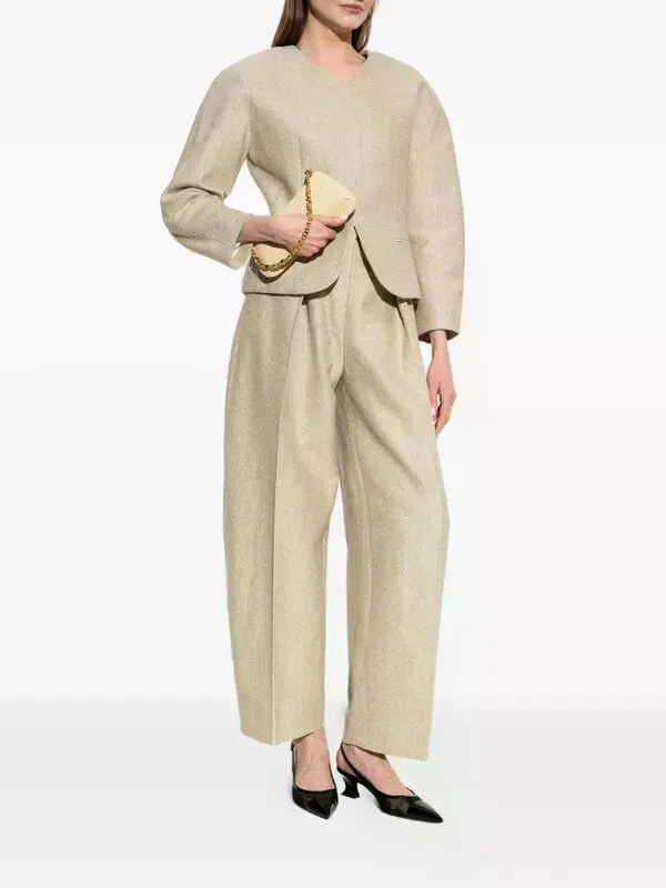 Jacquemus The Ovalo Curved Pants - Neutrals