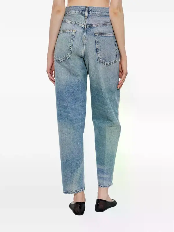 AGOLDE Faded Effect Tapered Leg Jeans - Blue