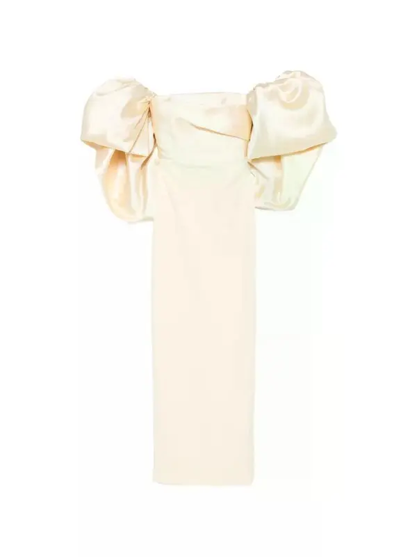 Solace London Off-shoulder Puff-sleeve Maxi Dress