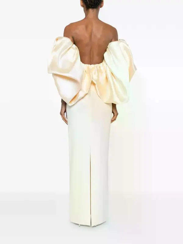 Solace London Off-shoulder Puff-sleeve Maxi Dress