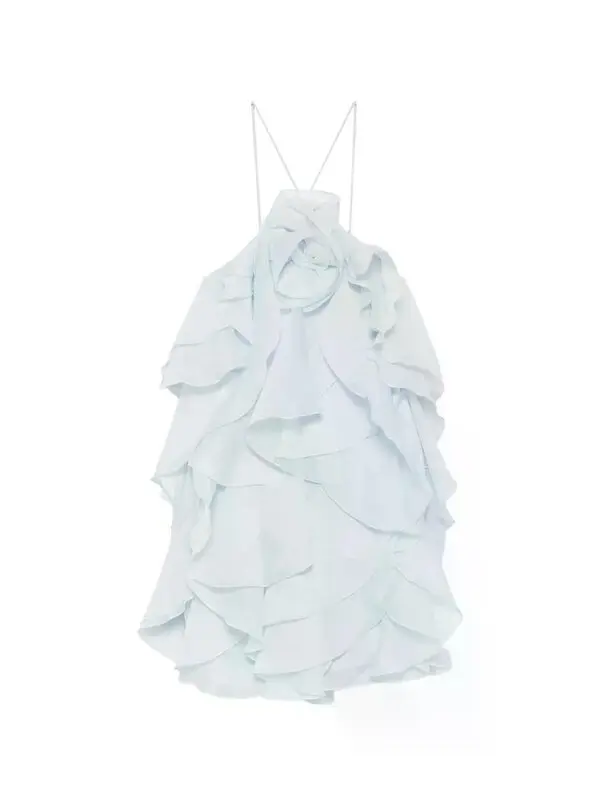 Aje Pandorea Ruffled Mini Dress - Blue