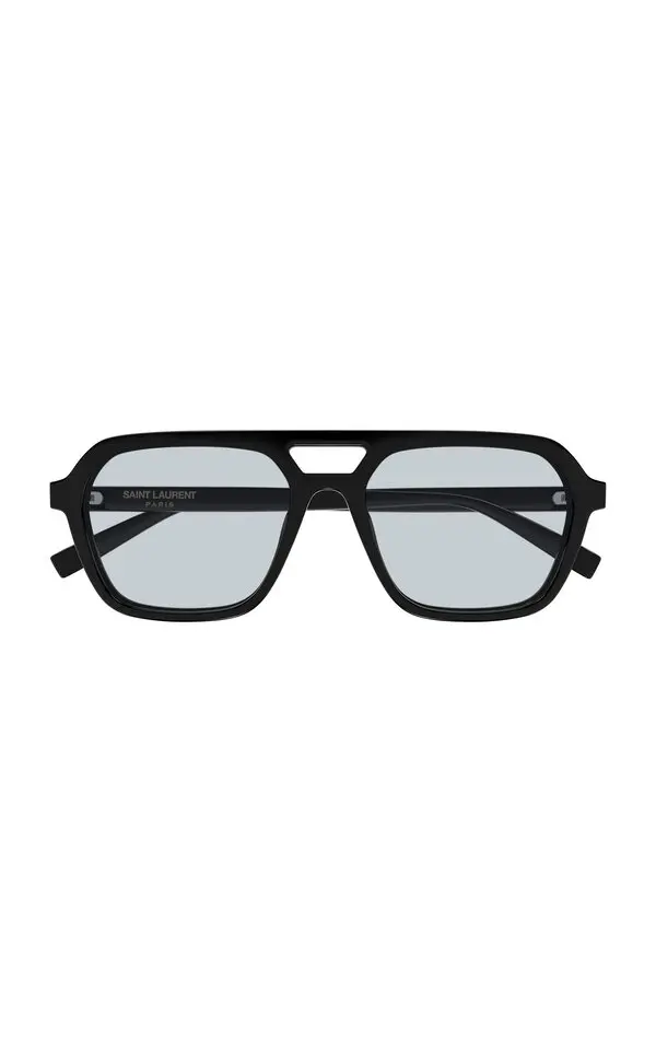 Saint Laurent Aviator Acetate Sunglasses - Black
