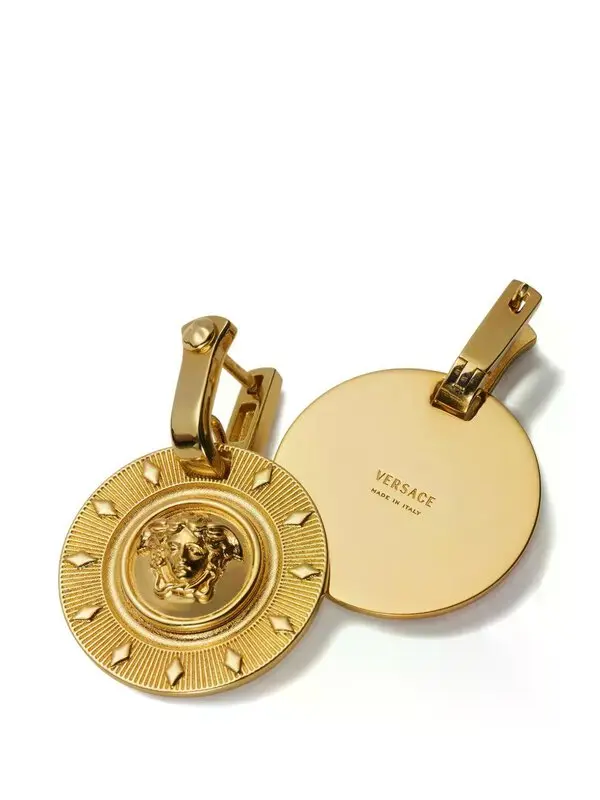 Versace Medusa Coin Drop Earrings