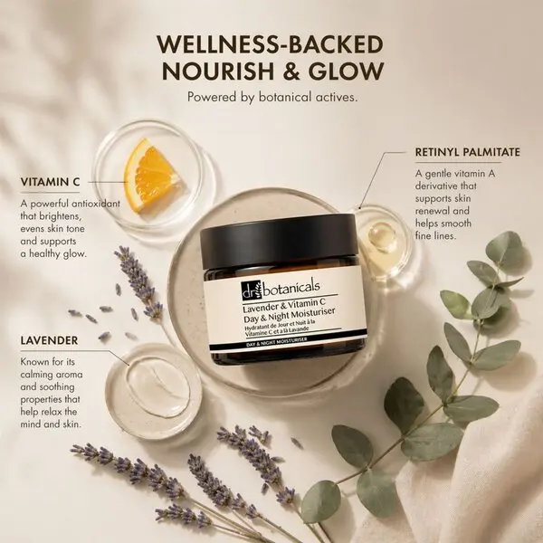 DR. BOTANICALS Lavender And Vitamin C Day And Night Moisturiser 50milliliter