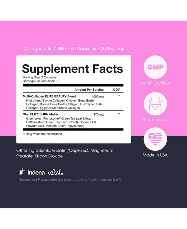 OBVI Burn Elite Collagen Supplement For