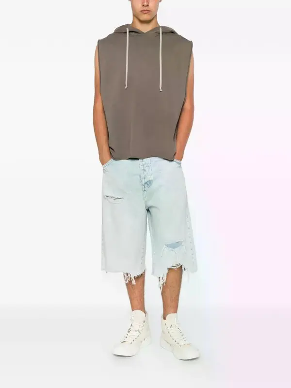 Rick Owens Drawstring Sleeveless Vest - Grey
