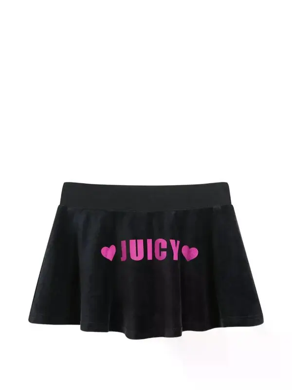 Juicy Couture Angel Cotton Mini Skirt - Black
