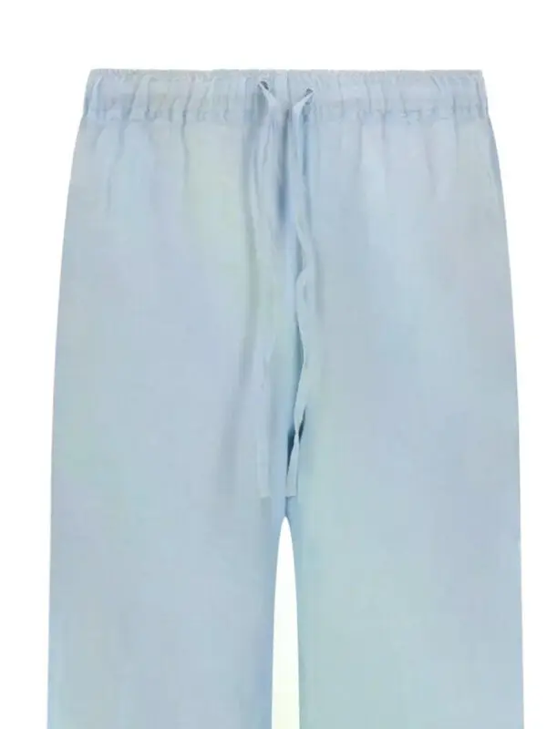 120% Lino Linen Wide-leg Trousers