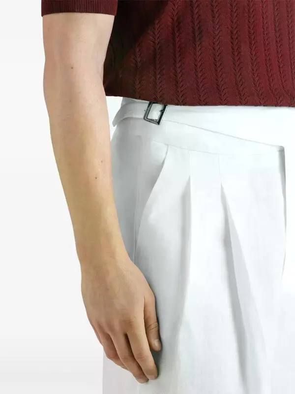 Dolce & Gabbana Linen And Silk Canvas Wide Leg Trousers