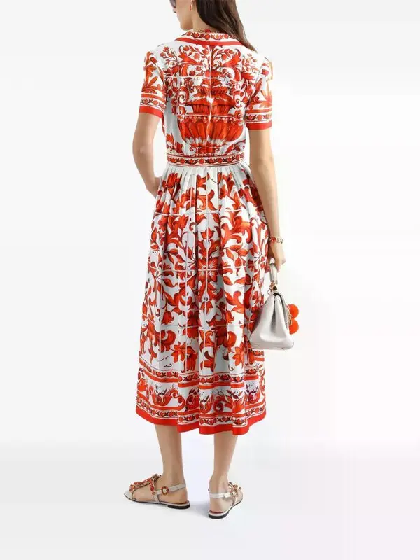 Dolce & Gabbana Majolica Print Shirt Dress