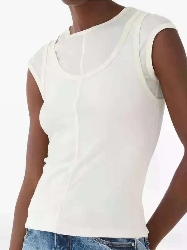 ELEH Layered Round Neck Top - Neutrals